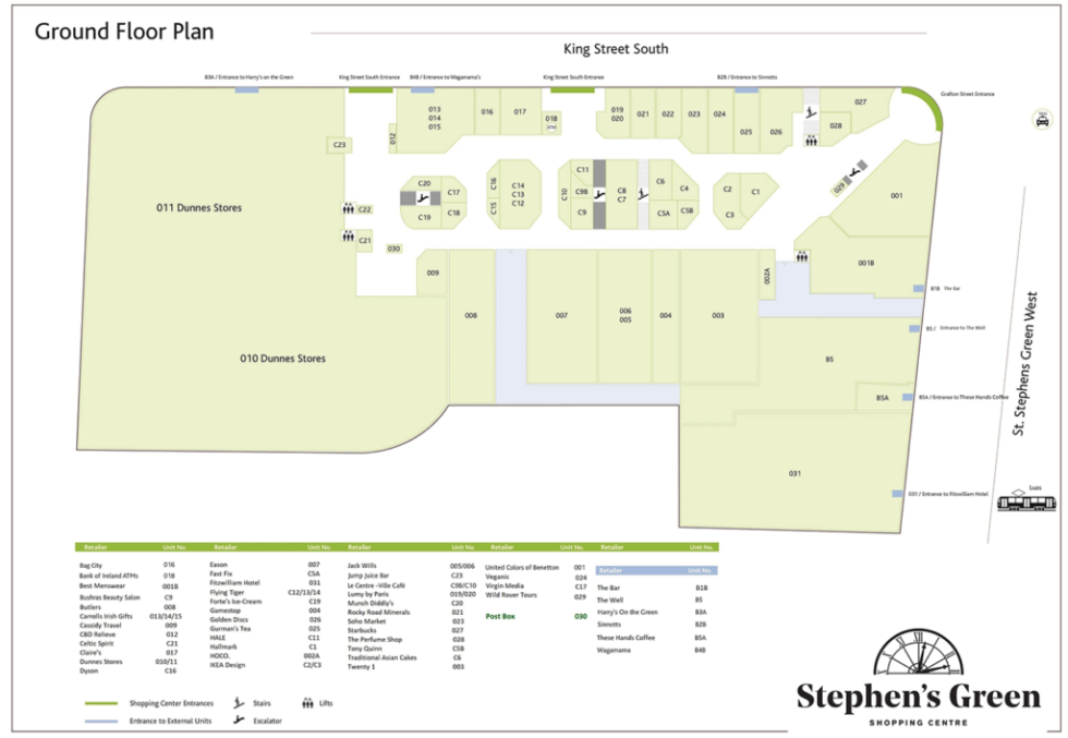 Interior Maps - Stephensgreen Shopping Centre